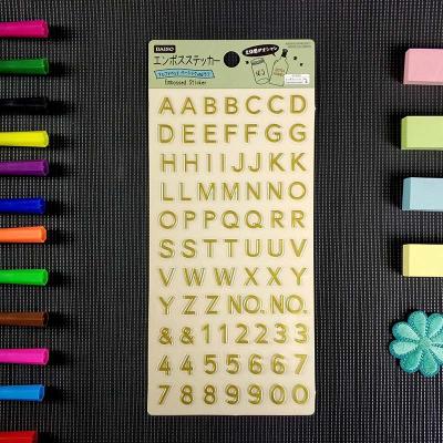 China 3D Foam Puffy Hot Stamping Stickers Preschool Education English Letter Stickers for sale