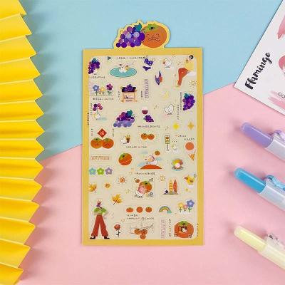 China Gold Stamp Transparent PVC Sticker Customized Logo Cute Cartoon Sticker Oil Proof for sale