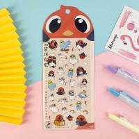 China Gold Stamp Transparent PVC Sticker Customized Logo Cute Cartoon Sticker Oil Proof for sale