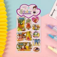 China Blister Layered Vinyl Stickers Concave Convex 3D Animal Stickers for sale