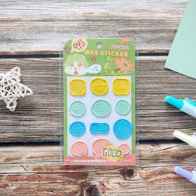 China 2.5mm Seal Stamp Stickers Sprinkle Gold 3D Adhesive Stickers for sale