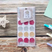 China 2.5mm Seal Stamp Stickers Sprinkle Gold 3D Adhesive Stickers for sale