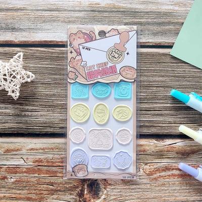 China Premade Seal Stamp Stickers UV Offset Printing Self Adhesive Sticker for sale