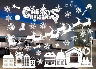 China Transparent PET Christmas Gel Window Stickers 0.02mm Electrostatic Sticker 70mai for sale