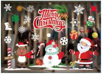 China Transparent PET Christmas Gel Window Stickers 0.02mm Electrostatic Sticker 70mai for sale
