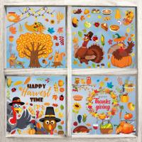 China Foil Stamping Thanksgiving Food Stickers Turkey CMYK For Custom Usage for sale