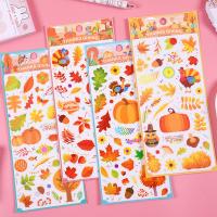 China Hot Melt Adhesive Festive Stickers Halloween Pumpkin Stickers Maple Leaf for sale