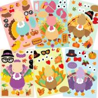 China Hot Melt Adhesive Festive Stickers Halloween Pumpkin Stickers Maple Leaf for sale