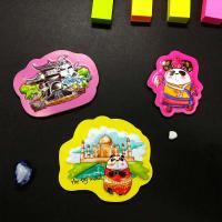 China OEM Crystal Magnetic Refrigerator Stickers UV Offset Printing Silica Gel Sticker for sale