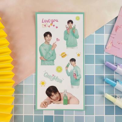 China Panton Color Custom Paper Stickers Oil Glue Funny Cartoon Stickers for sale