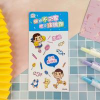 China Panton Color Custom Paper Stickers Oil Glue Funny Cartoon Stickers for sale