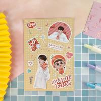 China Panton Color Custom Paper Stickers Oil Glue Funny Cartoon Stickers for sale