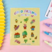 China UV Transparent 3d Epoxy Stickers Sprinkle Gold Cartoon Character Stickers for sale