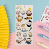 China Pet Adhesive 3D Cartoon Stickers UV Offset Printing Package Seal Stickers for sale