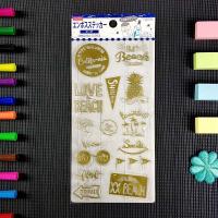 China Non Toxic Hot Foil Stamping Stickers Alphanumeric Custom Embossed Stickers for sale