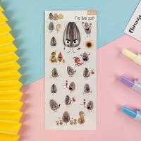 China Offset Printing Vinyl Cartoon Stickers Transparent PET PVC Hand Account Sticker for sale