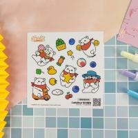 China Offset Printing Vinyl Cartoon Stickers Transparent PET PVC Hand Account Sticker for sale