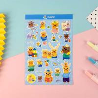 China 2.5mm Puffy Animal Stickers Water Gel Early childhood Star Reward Stickers for sale