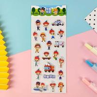 China 2.5mm Puffy Animal Stickers Water Gel Early childhood Star Reward Stickers for sale