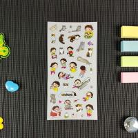 China Waterproof Vinyl Cartoon Stickers Sprinkle Gold Self Adhesive Sticker for sale