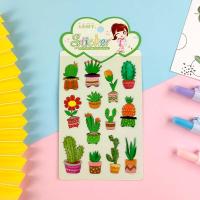 China 0.08mm Vinyl Cartoon Stickers Transparent PVC Cute Stationery Stickers for sale