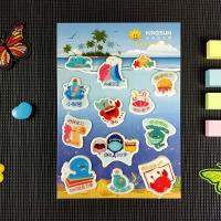 China PU 3D Custom Waterproof Stickers Repeated Pasting Die Cut Vinyl Stickers for sale