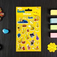 China PU 3D Custom Waterproof Stickers Repeated Pasting Die Cut Vinyl Stickers for sale