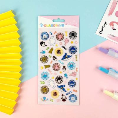 China Glue Crystal Gold Stamping Sticker 3D Drip Cartoonepoxy DIY Mirror Sticker for sale