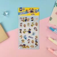 China Patrol Cute 3D Cartoon Stickers PVC Foam Leather Puffy Sticker Sheet for sale