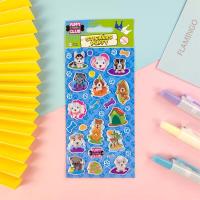 China Patrol Cute 3D Cartoon Stickers PVC Foam Leather Puffy Sticker Sheet for sale