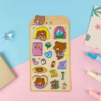 China 0.7mm Cartoon Sticker Sheet Soft Elastic 3D Puffy Stickers For Business Gifts for sale