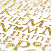 China Gold Heart Glitter Vinyl Stickers 2.5mm Die Cut Glitter Stickers For Scrapbooking for sale