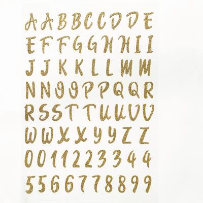 China OEM 3D Puffy Stickers 0.7mm Glitter Number Alphabet Decoration Shaped for sale