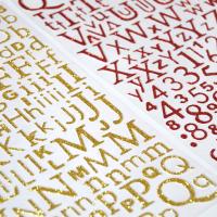 China Craft Glitter Vinyl Stickers Infant Early Education Small Number Stickers for sale