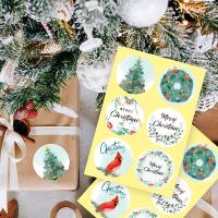 China Transparent Festive Stickers Christmas Envelope Stickers For Xmas Party Supplies for sale