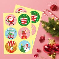 China Transparent Festive Stickers Christmas Envelope Stickers For Xmas Party Supplies for sale