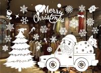 China 0.15mm Electrostatic Window Stickers Living Room Christmas Wall Stickers for sale