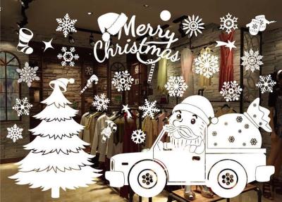 China 0.15mm Electrostatic Window Stickers Living Room Christmas Wall Stickers for sale