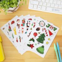 China Waterproof Festive Stickers OEM Christmas Cartoon Stickers For Santa Claus for sale