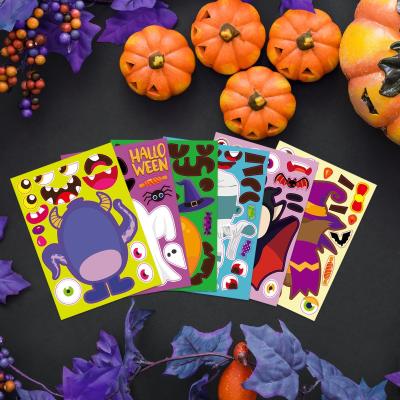 China Oil Glue Cute Halloween Stickers Witch Bumper Stickers Environmental Protection for sale