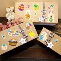 China Silk Screen Printing Easter Egg Stickers Easter Bunny Children DIY 128gram for sale