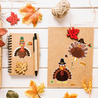 China Offset printing Cartoon Face Sticker 80gram Pumpkin Decorating Stickers for sale