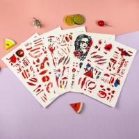 China Noctilucent Light Festive Stickers Funny Makeup Halloween Tattoo Stickers for sale