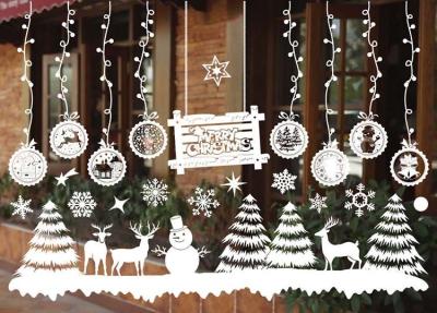 China 0.01mm Custom Decorative Stickers Christmas Mall Decorative Window Glass Stickers for sale