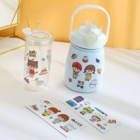 China Cartoon Abnormal Shape Waterproof Transparent Sticker CMYK PVC Vinyl Sticker for sale