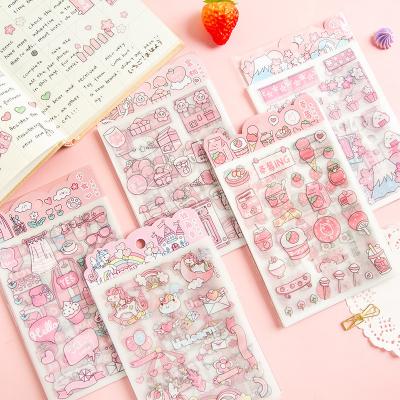 China Girlish Heart Custom Paper Stickers Hand Account Decoration Sticker 80gsm for sale
