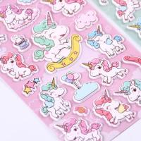 China Eco Friendly Custom Design Stickers For Kids Cute Cartoon 3D EVA Foam Epoxy PVC Puffy Sticker for sale