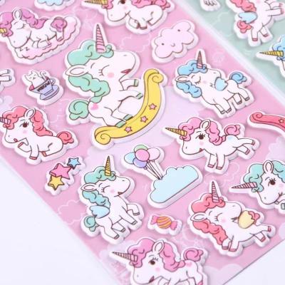 China Eco Friendly Custom Design Stickers For Kids Cute Cartoon 3D EVA Foam Epoxy PVC Puffy Sticker for sale