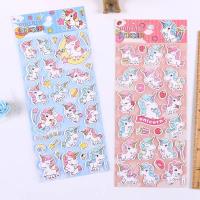 China Eco Friendly Custom Design Stickers For Kids Cute Cartoon 3D EVA Foam Epoxy PVC Puffy Sticker for sale