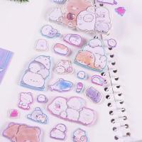 China Eco Friendly Custom Design Stickers For Kids Cute Cartoon 3D EVA Foam Epoxy PVC Puffy Sticker for sale